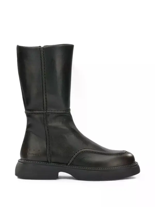 SUMMERY COPENHAGEN Leather Biker Boots