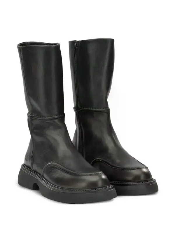 SUMMERY COPENHAGEN Leather Biker Boots