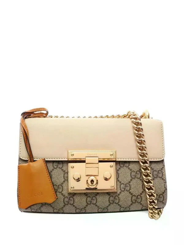 Gucci 2010s Small Padlock Gg Supreme Shoulder Bag