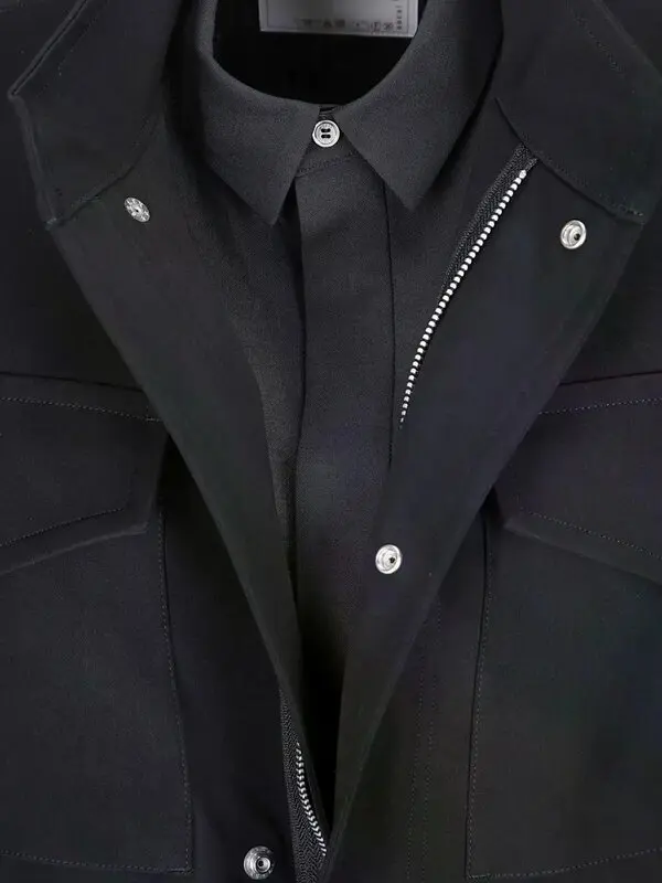 Sacai Suiting Crepe-satin Shirt