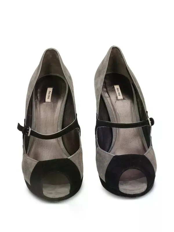 Miu Miu Peep-toe Suede Pumps