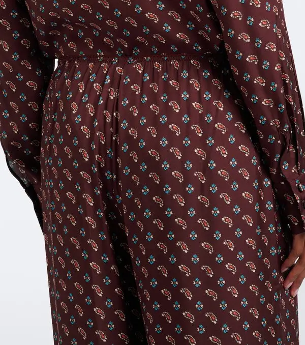 DÔEN Lavona Fringed Silk-blend Wide-leg Pants