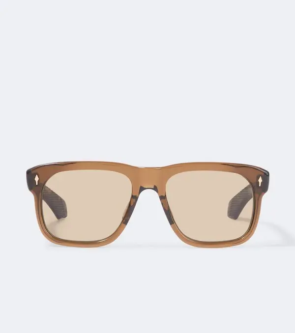 JACQUES MARIE MAGE Yves Square Sunglasses - Brown