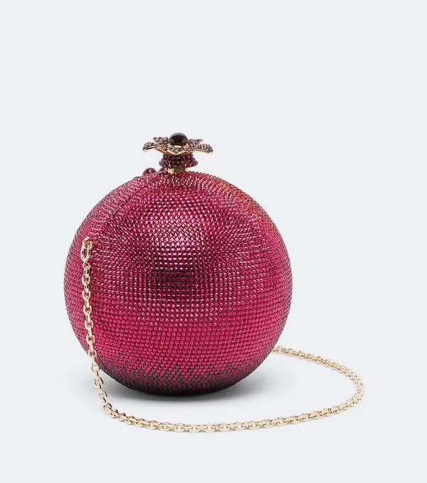 Judith Leiber Pomegranate Crystal-embellished Clutch