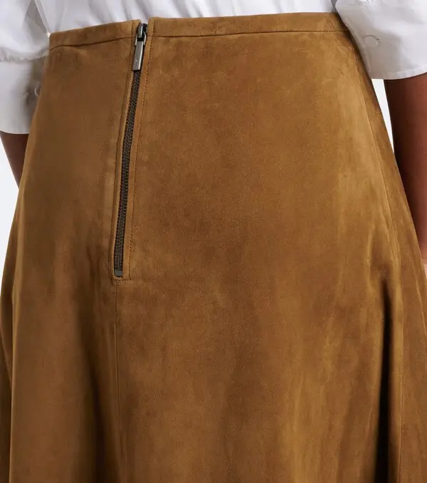 JOSEPH Helius Suede Midi Skirt
