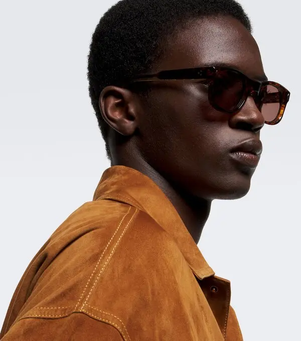 JACQUES MARIE MAGE Amilcar Square Sunglasses - Brown