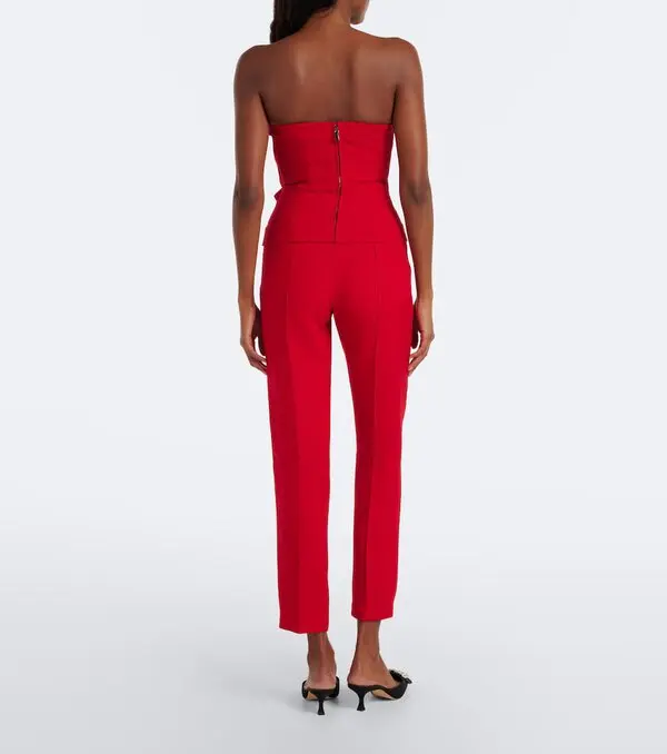 Roland Mouret Cropped Wool And Silk Slim Pants