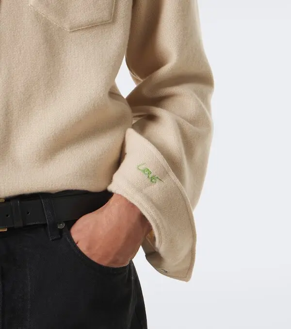 GOD'S TRUE CASHMERE Cashmere Shirt With Rose Quartz