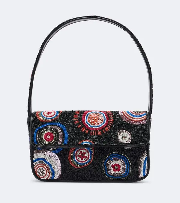 Staud Tommy Small Beaded Shoulder Bag