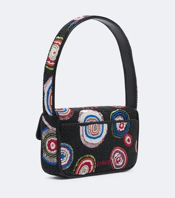 Staud Tommy Small Beaded Shoulder Bag