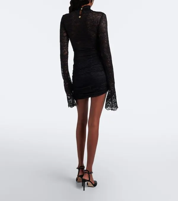 BANANHOT Francisca Ruched Lace Minidress