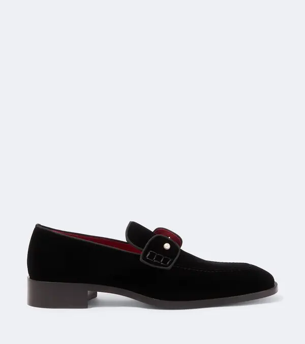 CHRISTIAN LOUBOUTIN Chambelimoc Velvet Loafers