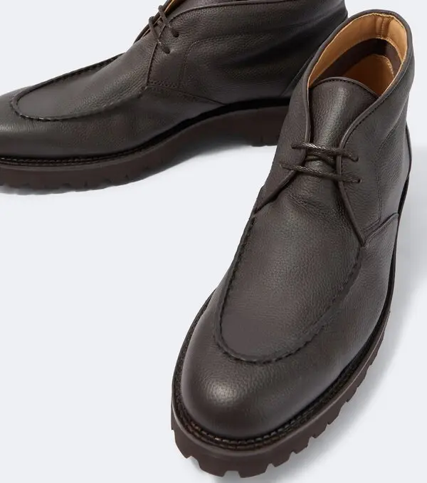 John Lobb Leather Desert Boots