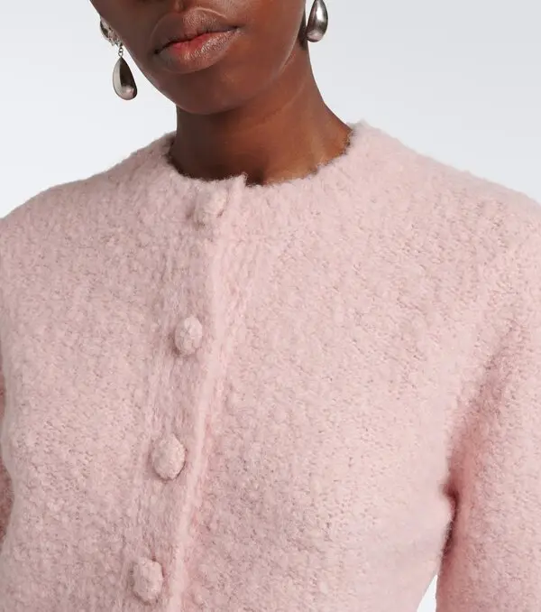 Erdem Floral Wool And Alpaca Boucle Cardigan