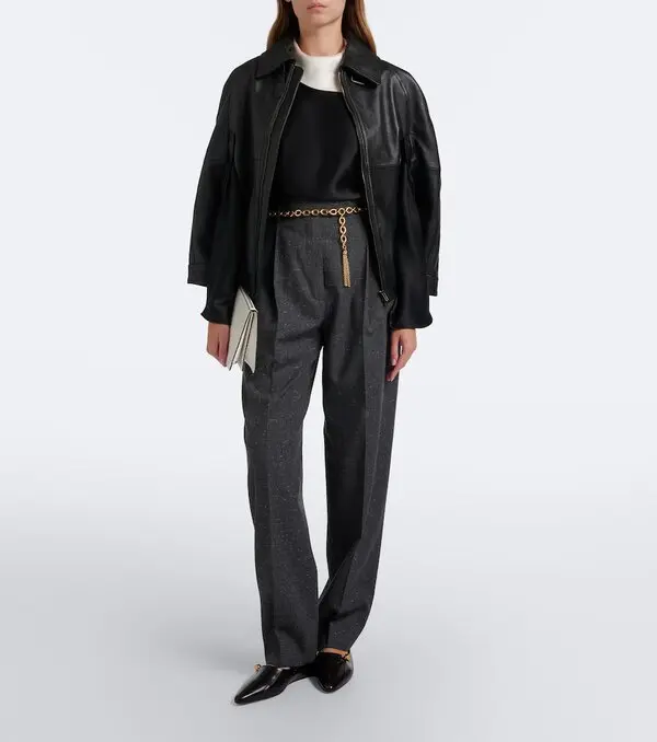 7 For All Mankind Leather Cape