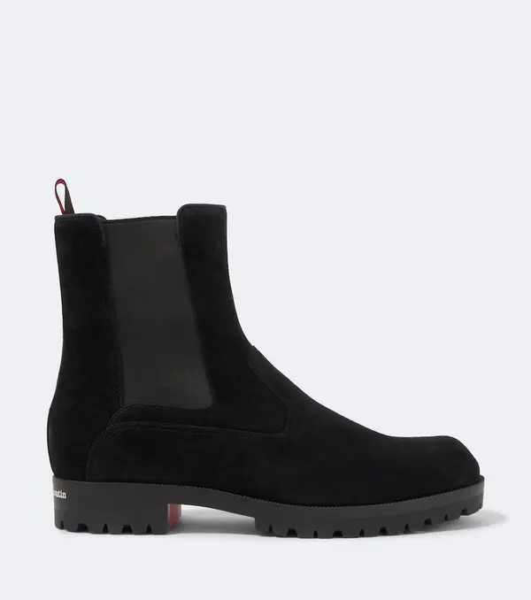 CHRISTIAN LOUBOUTIN Cavernos Suede Chelsea Boots