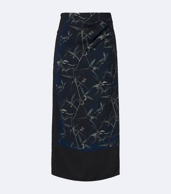 Proenza Schouler Anais Printed Cady Maxi Skirt