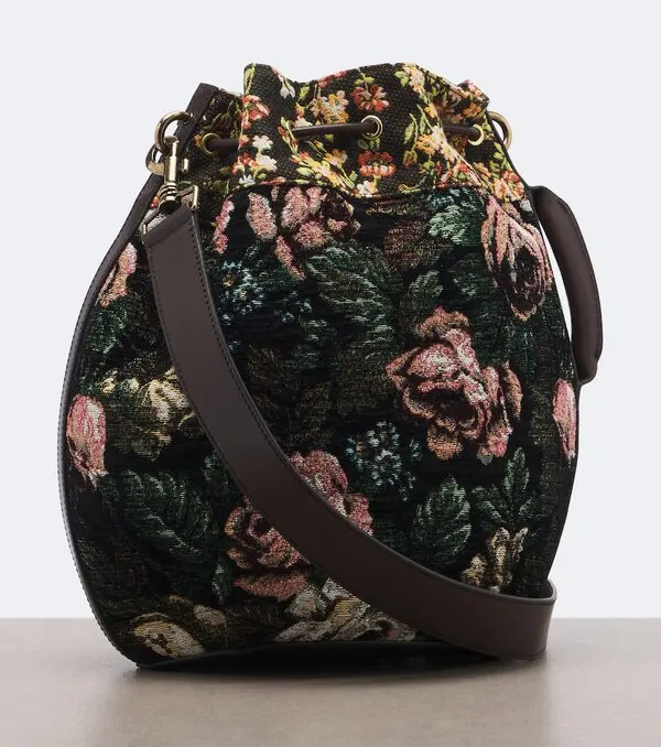 Dries Van Noten Medium Floral Bucket Bag