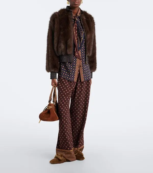 Zimmermann Carousel Shearling Ballet Flats