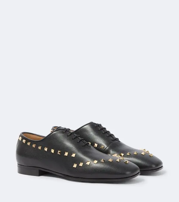 Valentino Garavani Rockstud Leather Oxford Shoes