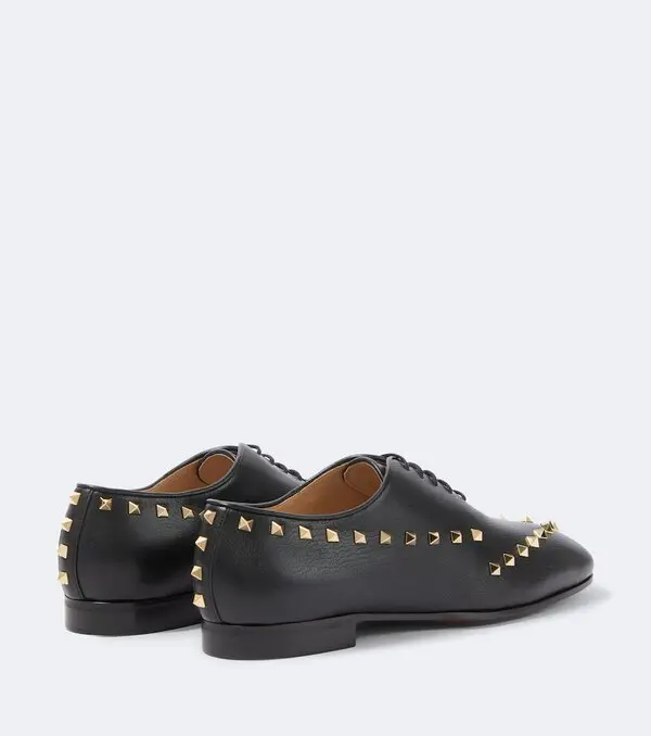Valentino Garavani Rockstud Leather Oxford Shoes
