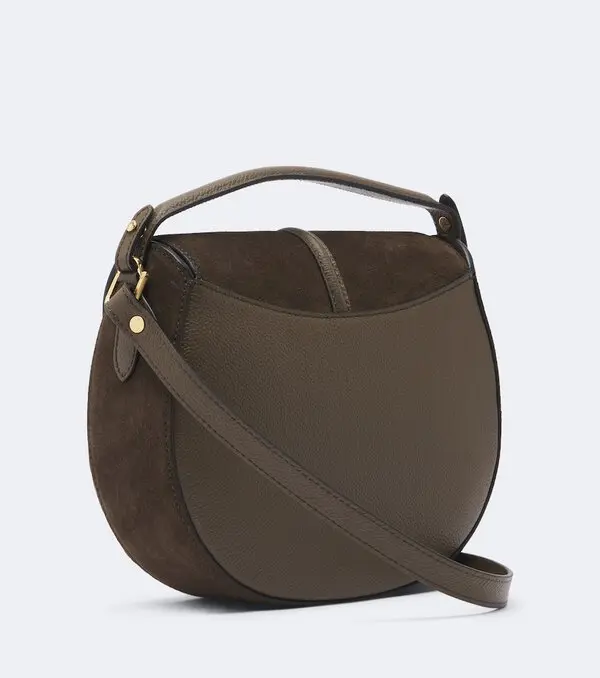 DEMELLIER Siena Saddle Small Suede Shoulder Bag
