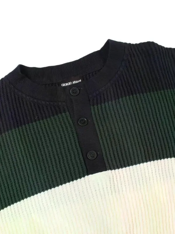 Giorgio Armani Henley-necek Knitted Sweater