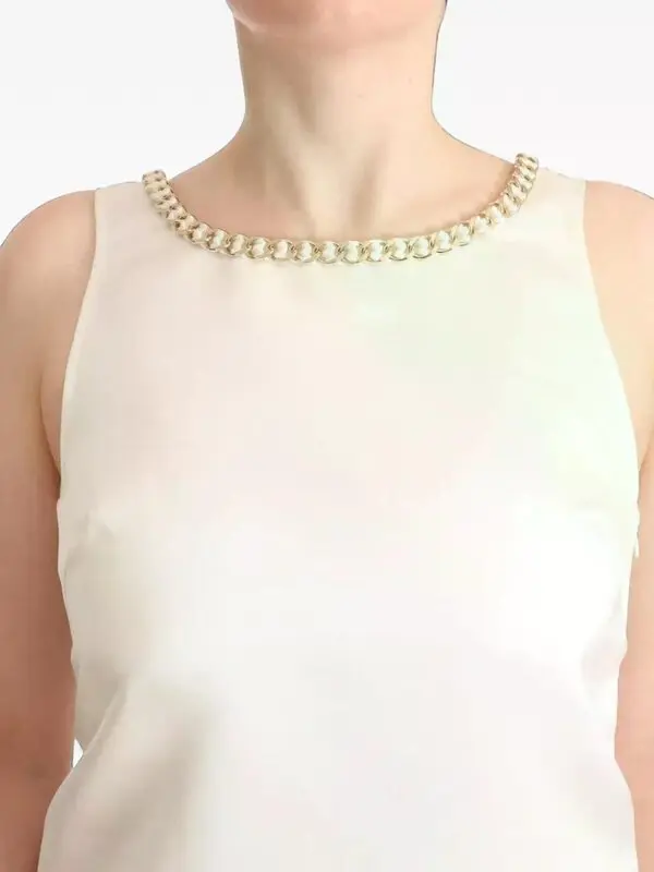 Elisabetta Franchi Pearl-embellished Open-back Dress