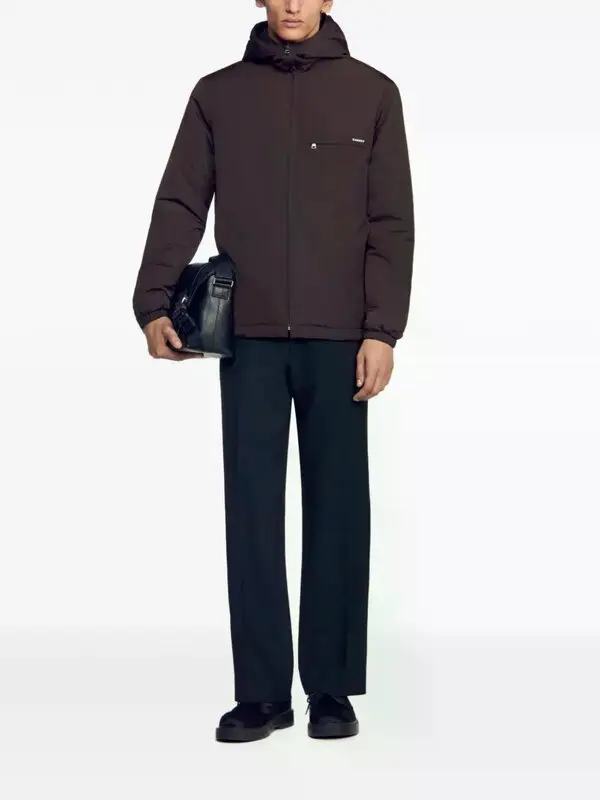 Sandro Hooded Zip-up Jacket