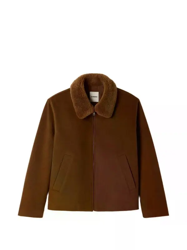 Sandro Shearling-collar Zip-up Jacket