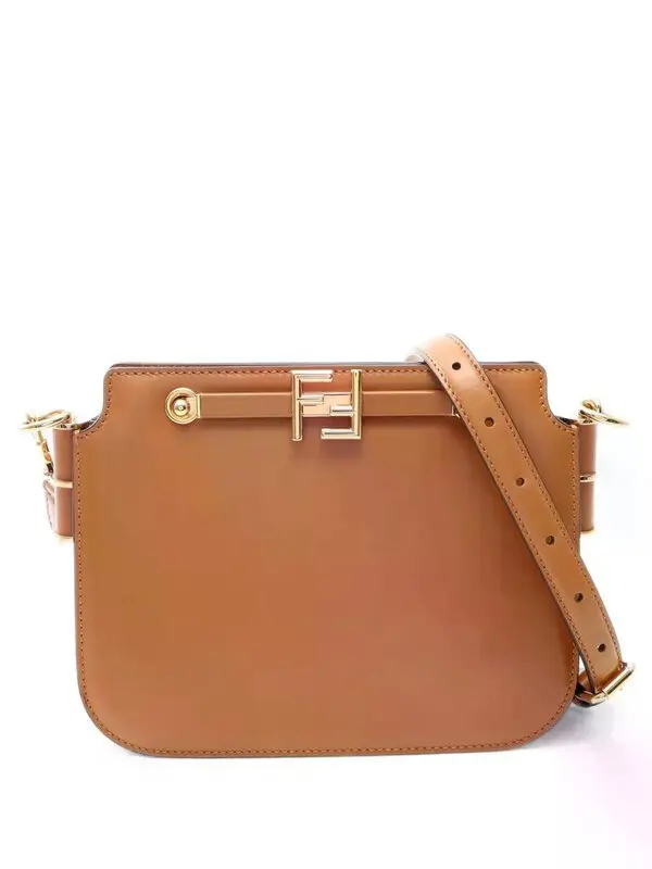 Fendi 2010s Small Touch Leather Shoulder Bag - Brown