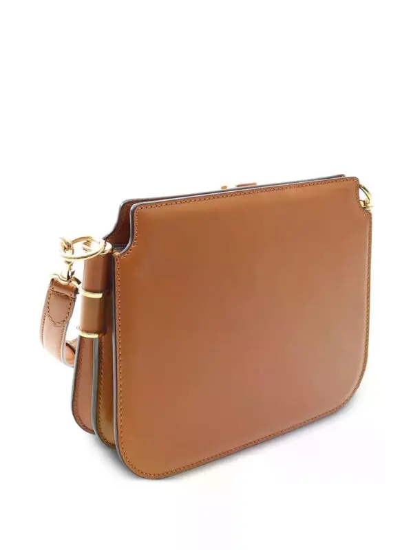 Fendi 2010s Small Touch Leather Shoulder Bag - Brown