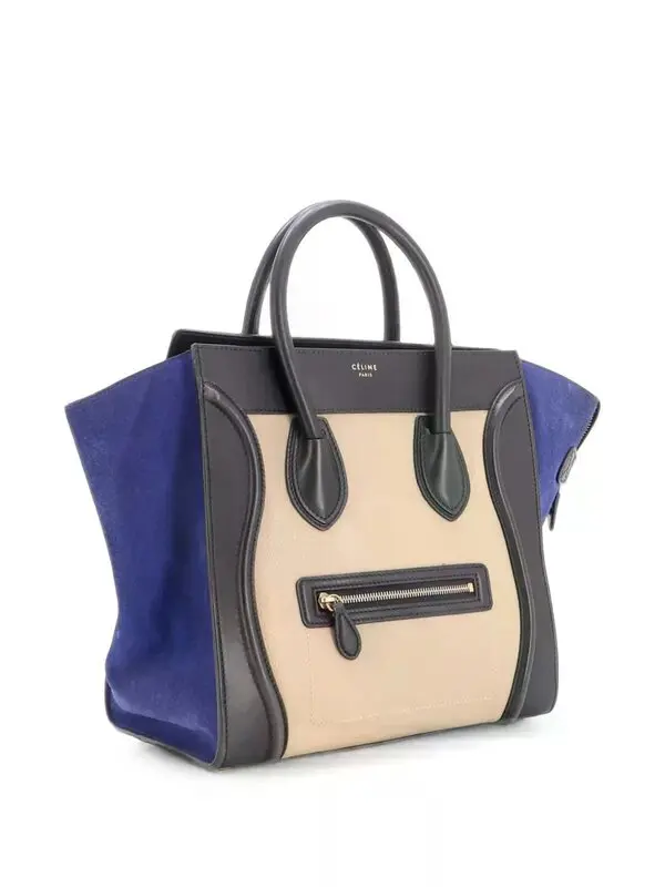 Celine Tricolor Luggage Bag Leather Mini Tote Bag