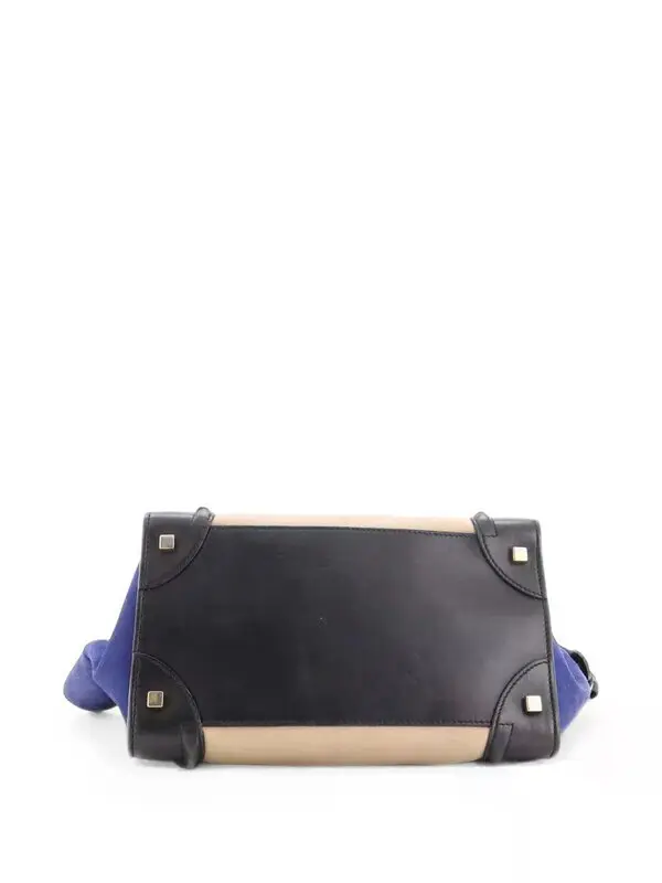 Celine Tricolor Luggage Bag Leather Mini Tote Bag