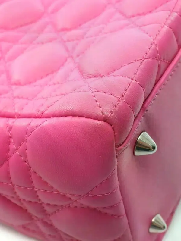 Dior 2000s Medium Lady Cannage Tote Bag - Pink