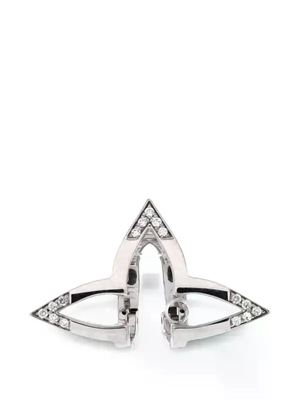 LOUIS VUITTON Ombre Blossom Ear Cuff Earring 18k White Gold And Diamonds Earrings - Silver