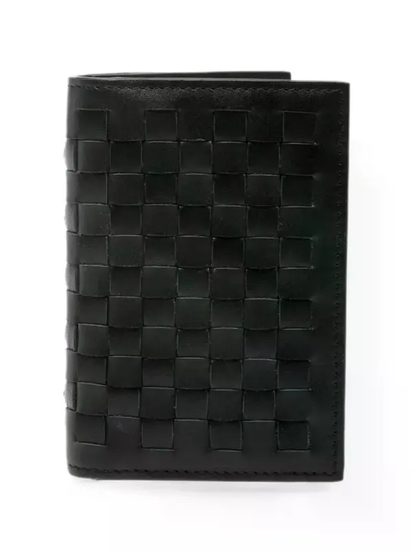 Sandro Woven Leather Cardholder - Black