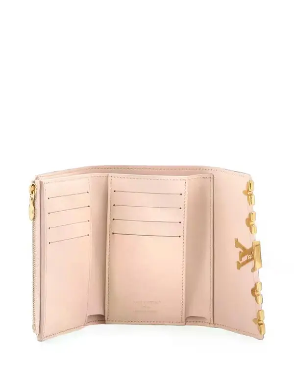 LOUIS VUITTON Capucines Wallet Leather With Embellished Detail Compact Small Wallets