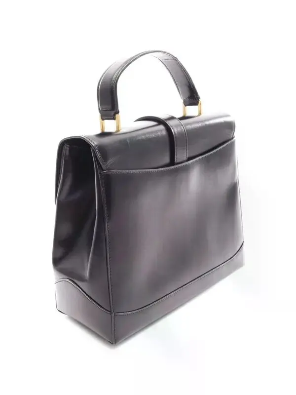 Celine 2010s Turn-lock Satchel Bag - Black