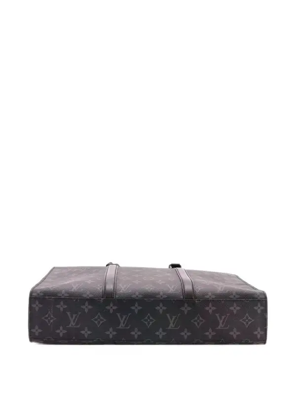 LOUIS VUITTON Sac Plat Zipper Monogram Eclipse Canvas Horizontal Tote Bag