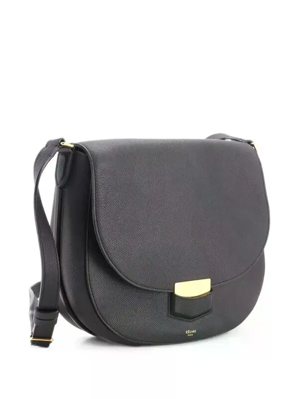 Celine Trotteur Grainy Leather Medium Crossbody Bag