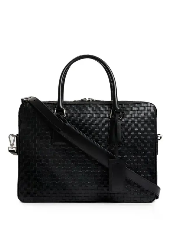 Sandro Woven Leather Briefcase