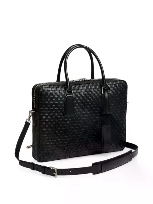 Sandro Woven Leather Briefcase