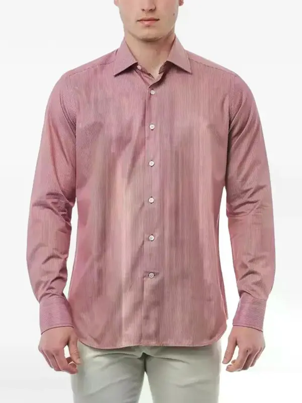 BAGUTTA Striped Cotton Shirt