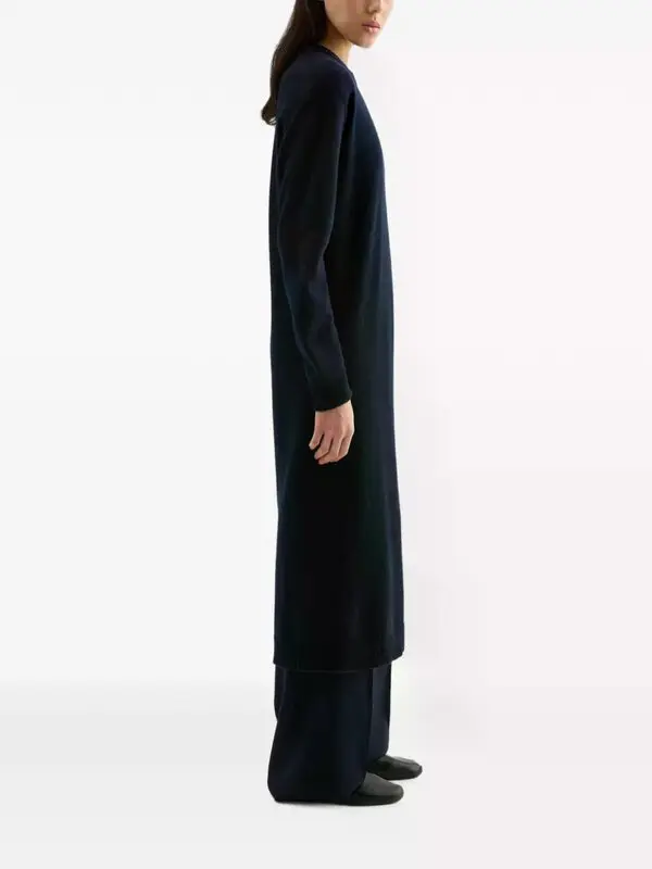 JIL SANDER Padded-shoulder Crew-neck Maxi Dress