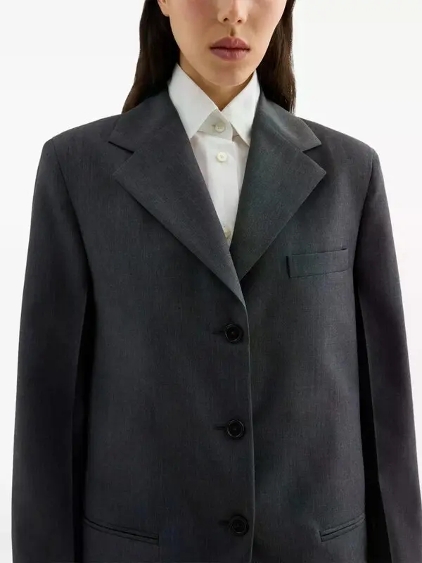 JIL SANDER Fil-à-fil Wool Tailored Jacket