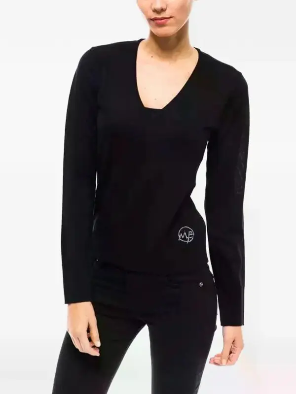 MONTANA BLU V-neck Merino-wool Sweater