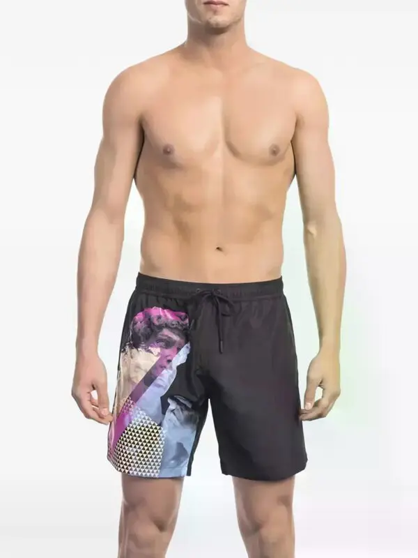 BIKKEMBERGS Graphic-print Drawstring Swim Shorts