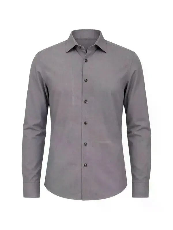 BILLIONAIRE Houndstooth-pattern Cotton Shirt