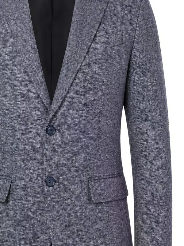 FERRI Herringbone Notch-lapel Blazer
